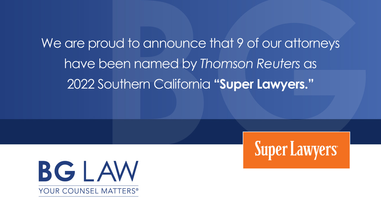 Nine BG Law Attorneys Named to 2022 Super Lawyers List | BG Law